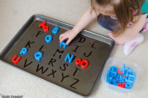 Alphabet Magnet Match-up - Literacy Activity: Busy Toddler