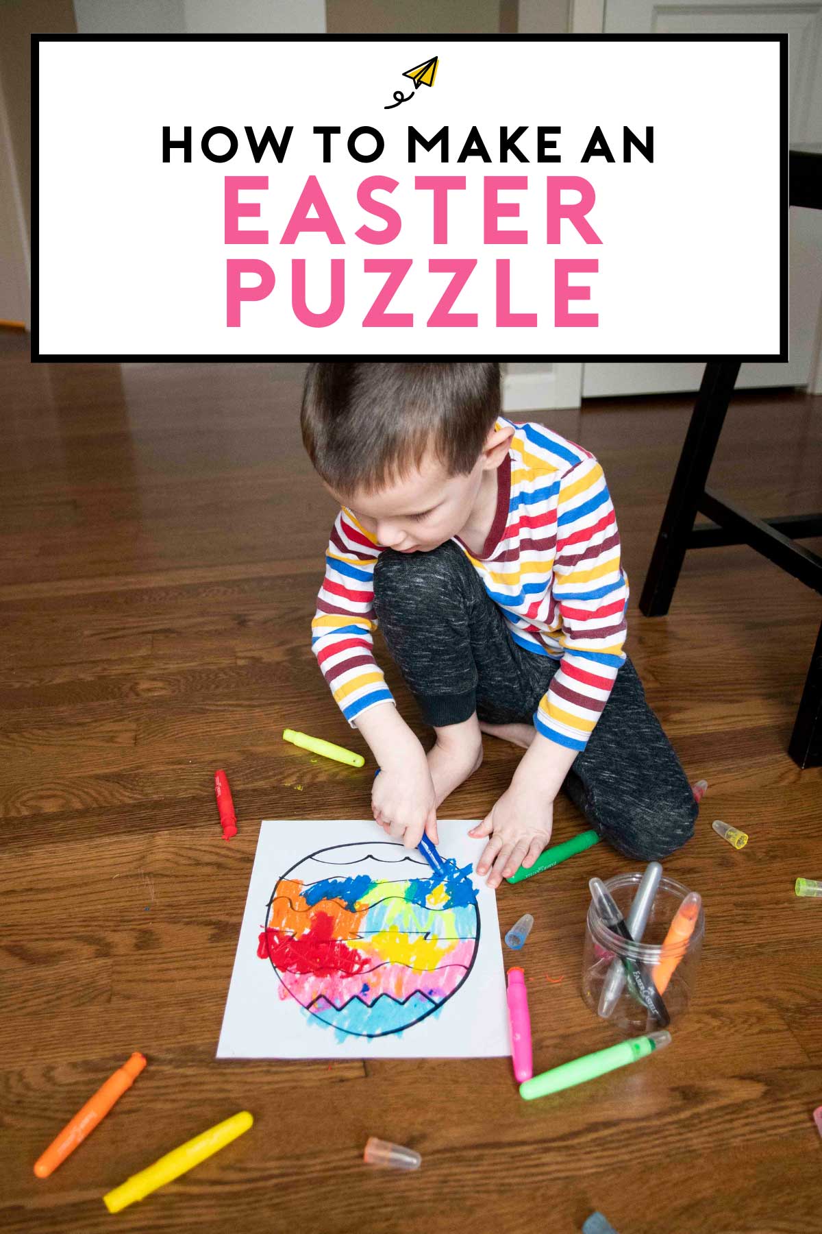 Easter Egg Puzzle Craft - Busy Toddler
