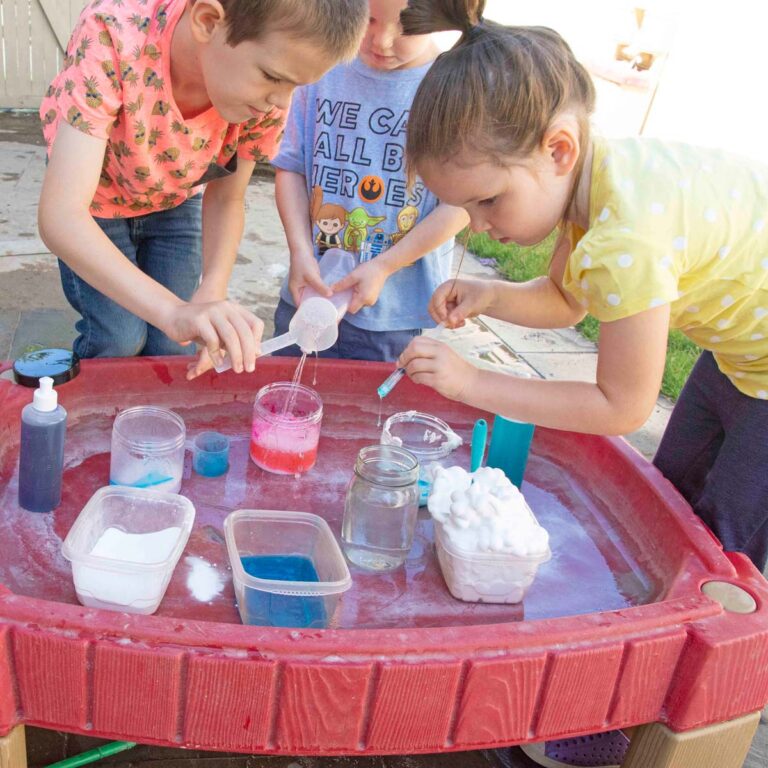 Outdoor Potions Science Activity - Busy Toddler