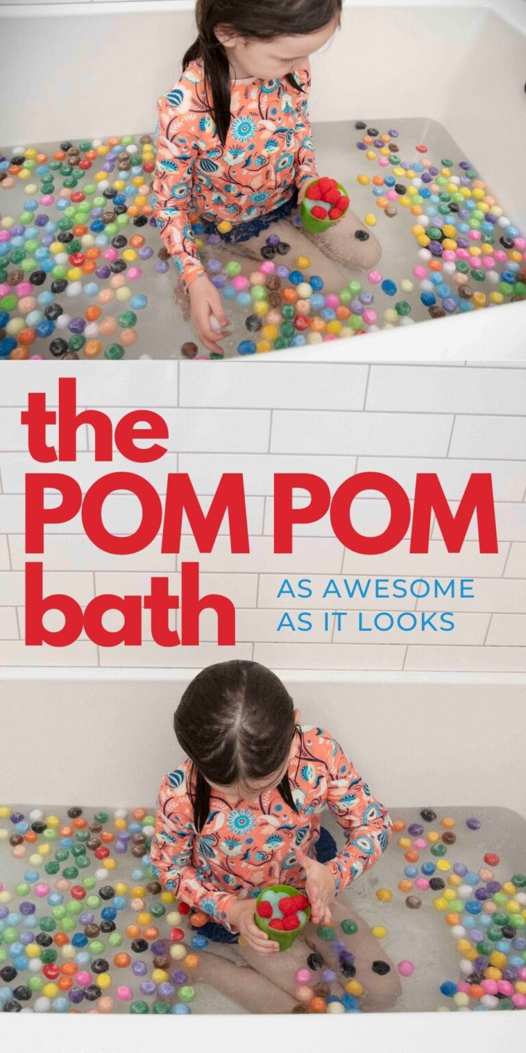 Pom Pom Bath: The Best Bath Activity - Busy Toddler