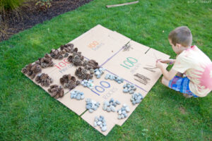 Counting to 100 Outdoor Math Activity - Busy Toddler