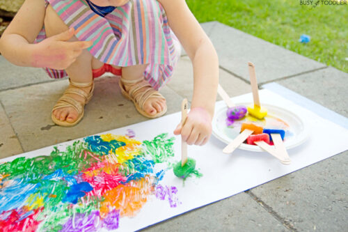 Frozen Paint Summer Activity for Kids - Busy Toddler