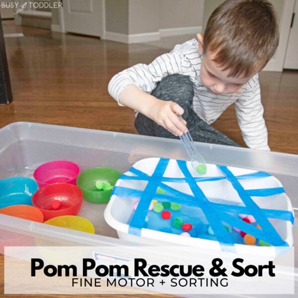 Pom Pom Rescue and Sort Kids Activity - Busy Toddler