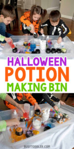 Halloween Potions Bin: Science Activity for Kids - Busy Toddler