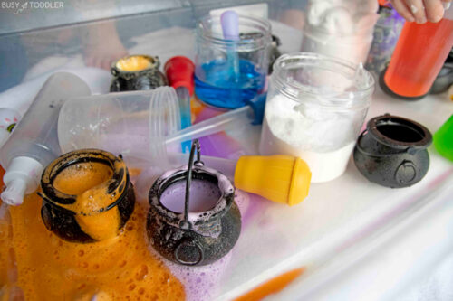 Halloween Potions Bin: Science Activity for Kids - Busy Toddler