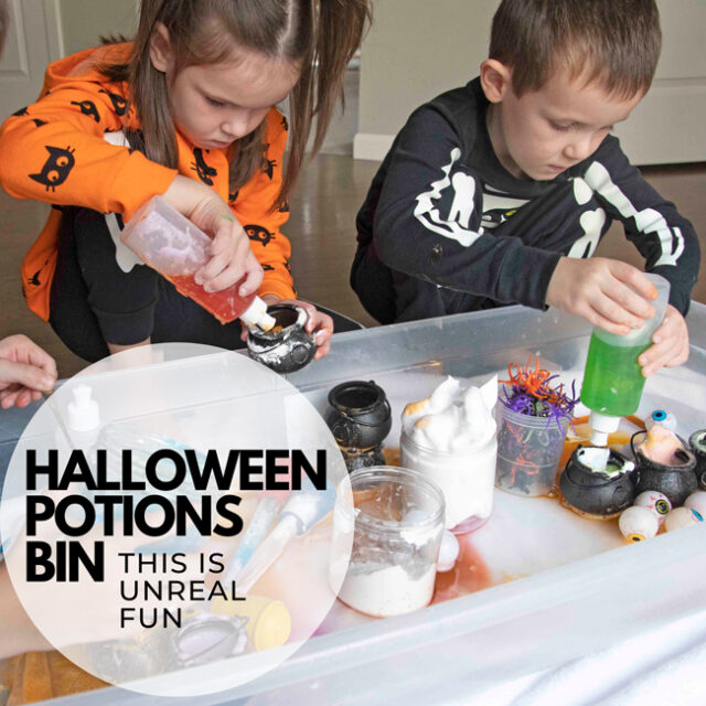 Halloween Potions Bin: Science Activity for Kids - Busy Toddler