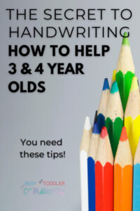 How to Help 3 & 4 Year Olds Learning Handwriting - Busy Toddler