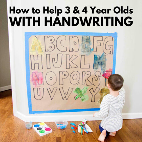How to Help 3 & 4 Year Olds Learning Handwriting - Busy Toddler