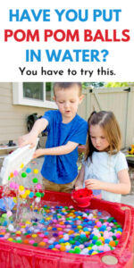 Pom Pom Water Table: An Outdoor Activity - Busy Toddler