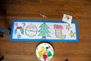 Easy Christmas Q-Tip Painting - Busy Toddler