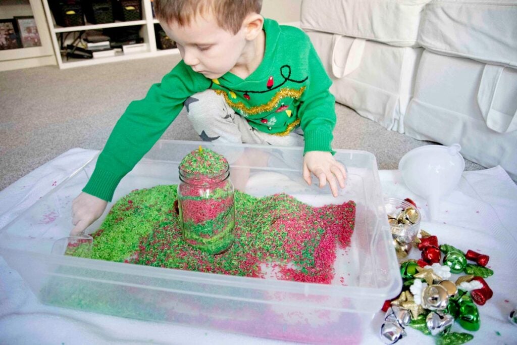 Christmas Sensory Bin - Busy Toddler