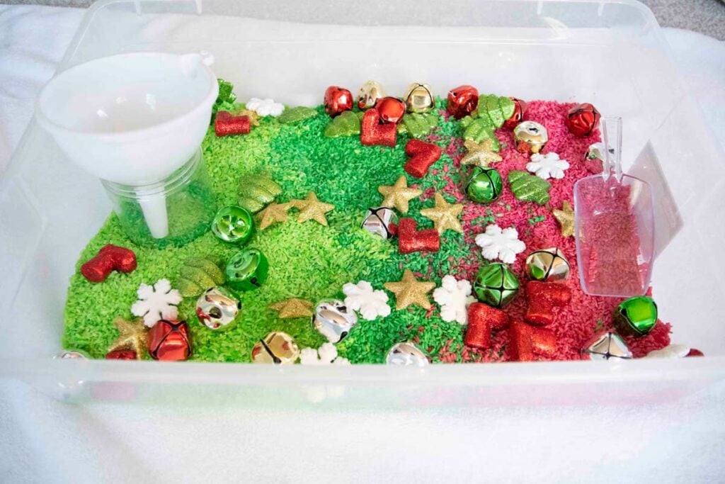 Christmas Sensory Bin - Busy Toddler