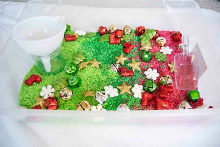 Christmas Sensory Bin - Busy Toddler