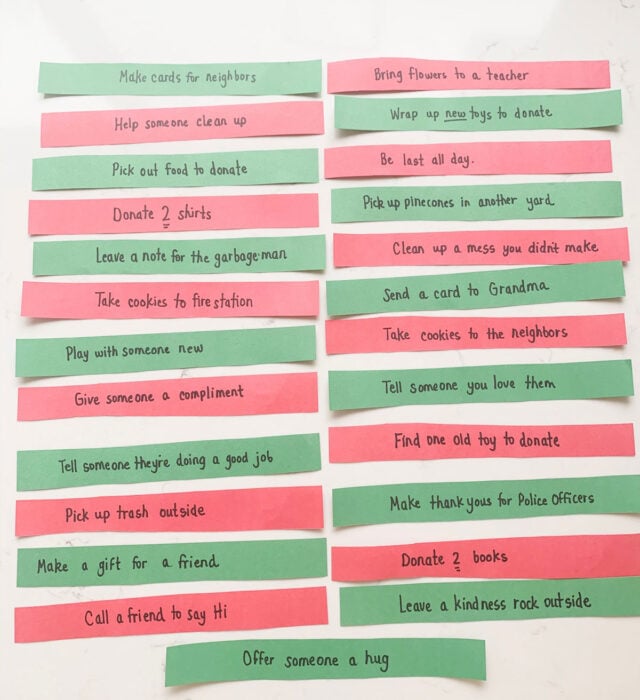 Kindness Advent Calendar for Kids - Busy Toddler