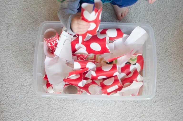 Ripping Paper Christmas Activity - Busy Toddler
