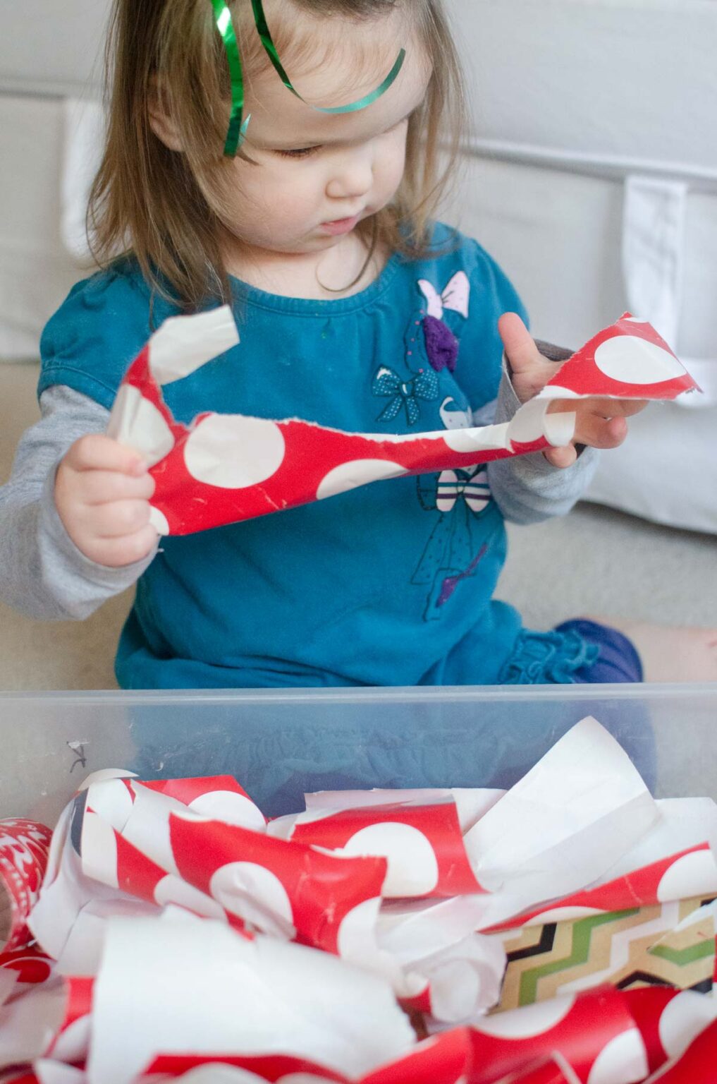 Ripping Paper Christmas Activity - Busy Toddler
