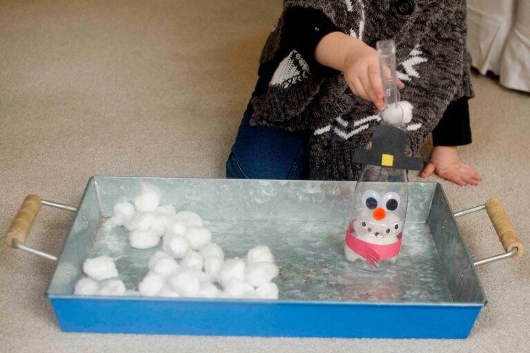 Feed the Snowman Activity - Busy Toddler