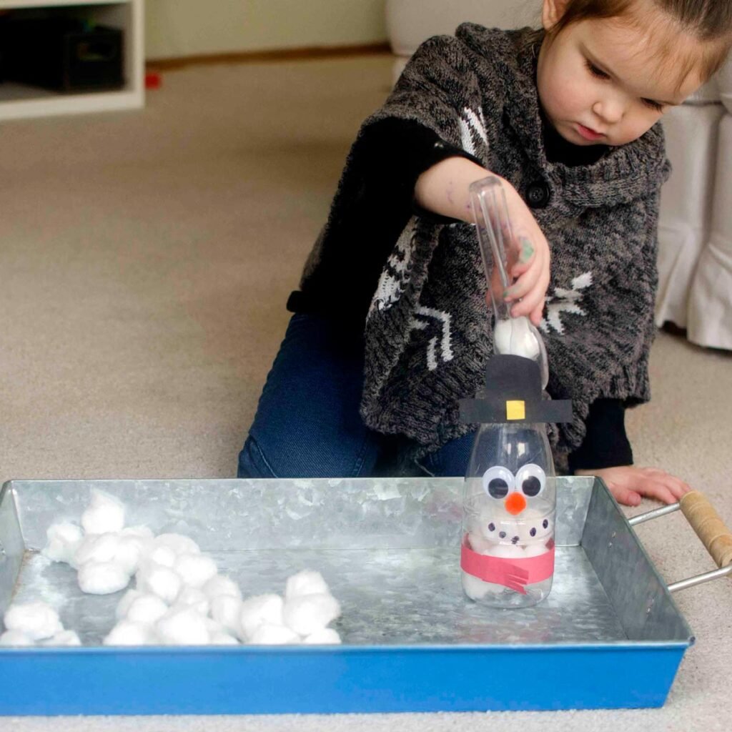 Feed the Snowman Activity - Busy Toddler