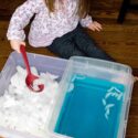 Ice Bin Transfer Activity - Busy Toddler