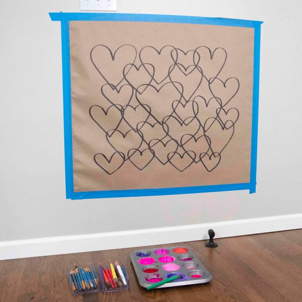 Valentine's Day Heart Art Activity - Busy Toddler