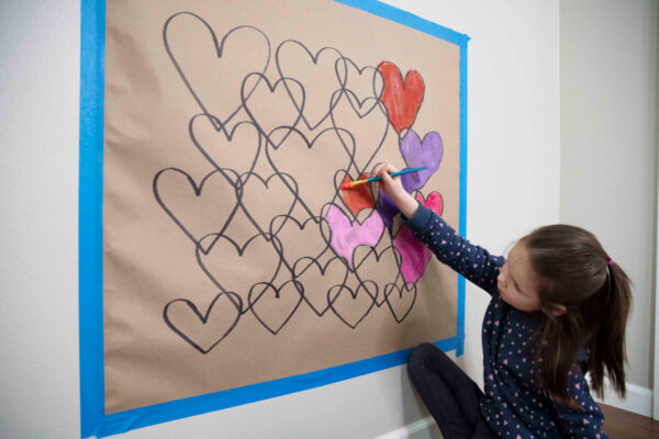 Valentine's Day Heart Art Activity - Busy Toddler