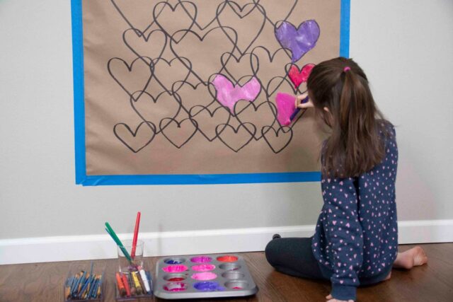Valentine's Day Heart Art Activity - Busy Toddler