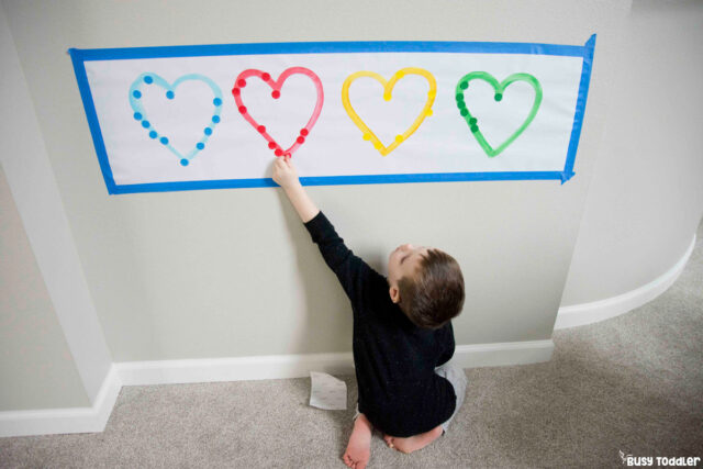Heart Stickers Activity - Busy Toddler