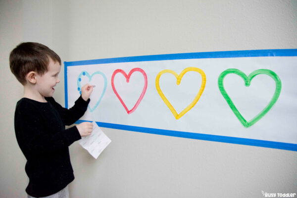 Heart Stickers Activity - Busy Toddler