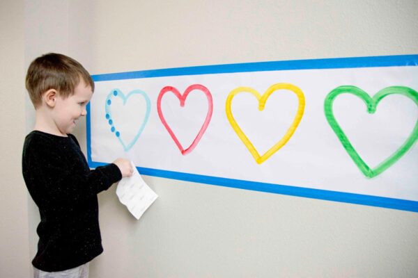 Heart Stickers Activity - Busy Toddler