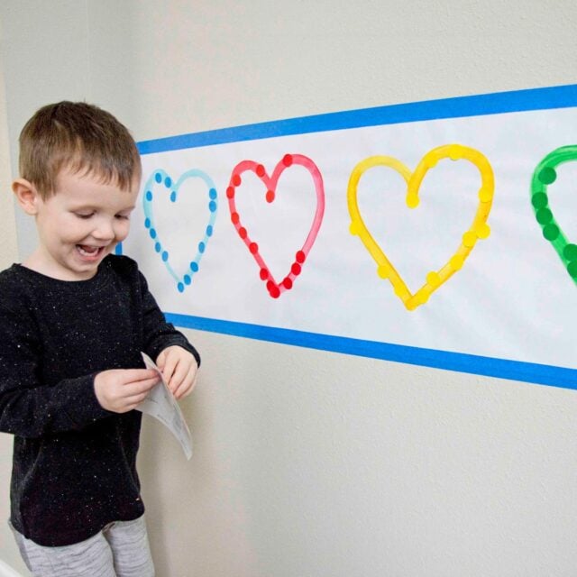 Heart Stickers Activity - Busy Toddler