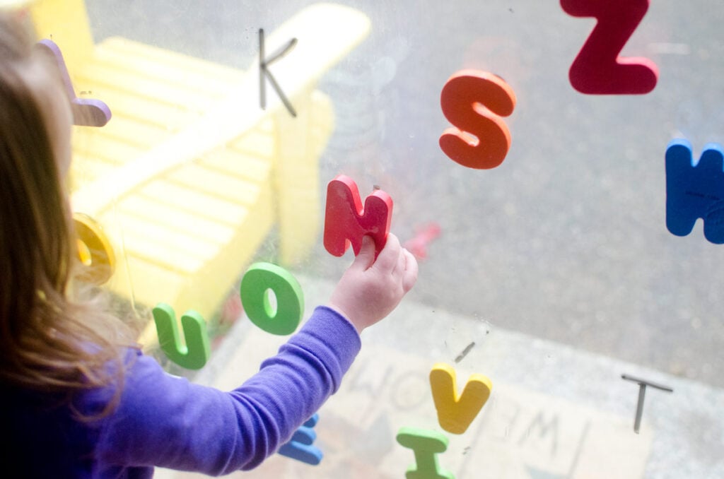 Easy Alphabet Matching Activity - Busy Toddler