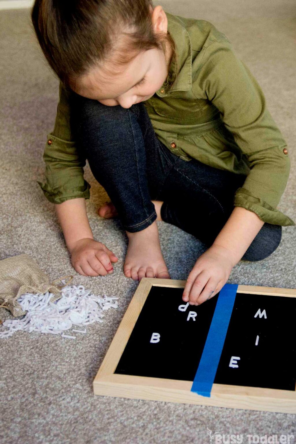 Letter Board Alphabet Activity - Busy Toddler