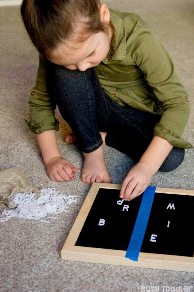 Letter Board Alphabet Activity - Busy Toddler
