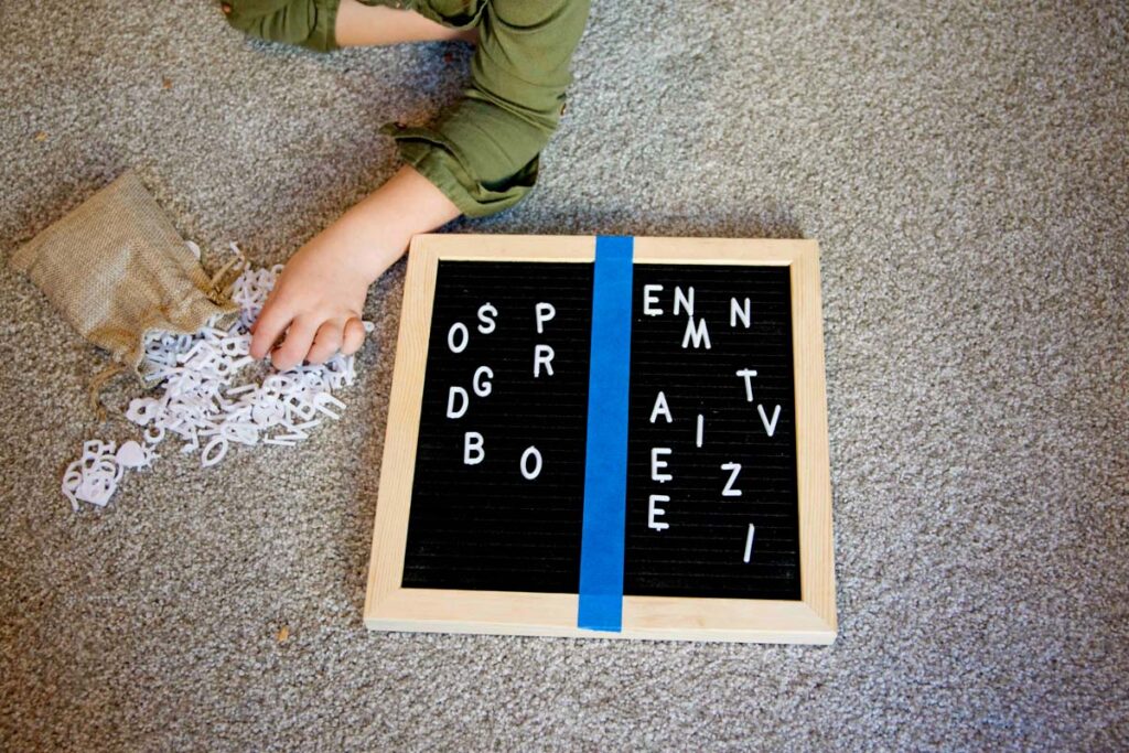Letter Board Alphabet Activity - Busy Toddler
