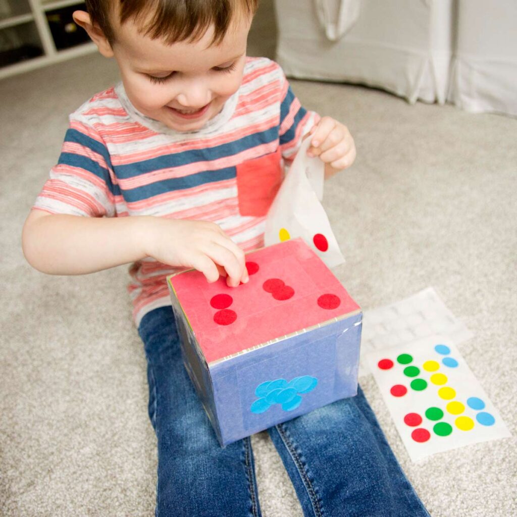 Color Sorting Cube - Busy Toddler