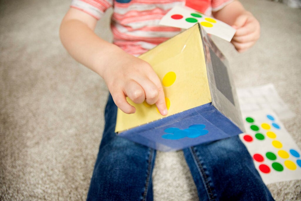 Color Sorting Cube - Busy Toddler