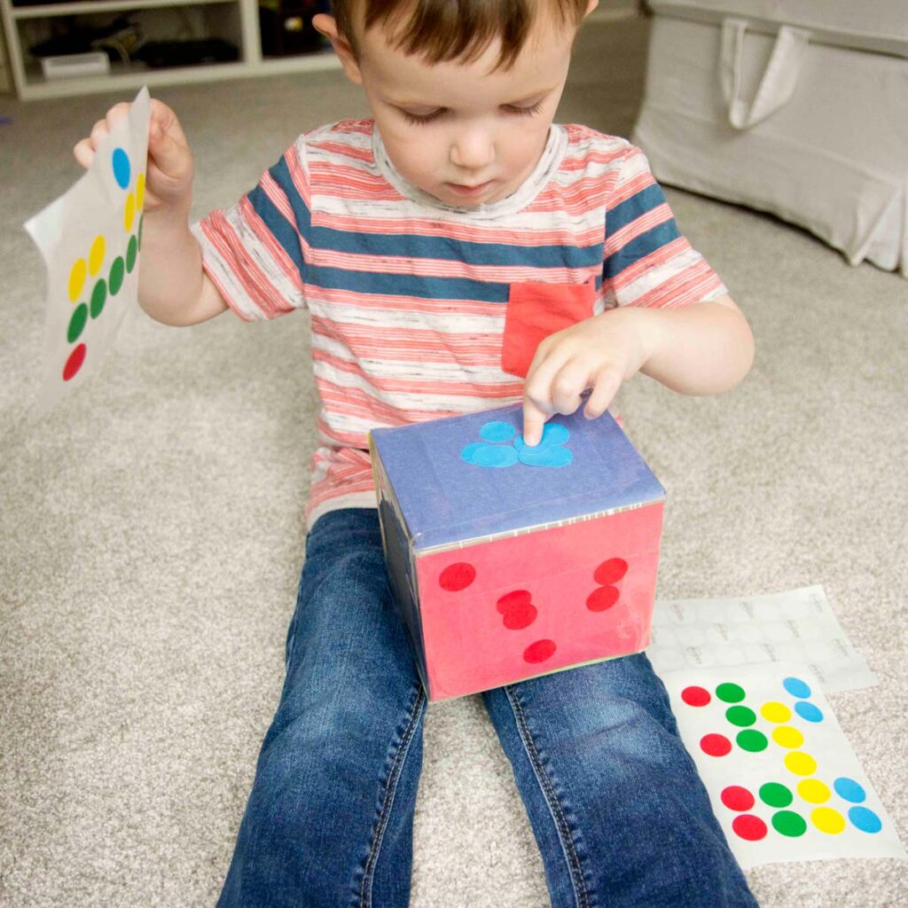 Color Sorting Cube - Busy Toddler