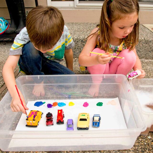 Paint the Cars Art Activity - Busy Toddler