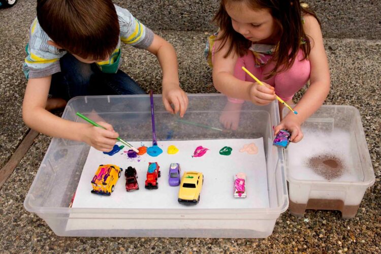 Paint the Cars Art Activity - Busy Toddler