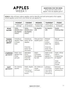 Playing Preschool Unit 1 Apples - Busy Toddler