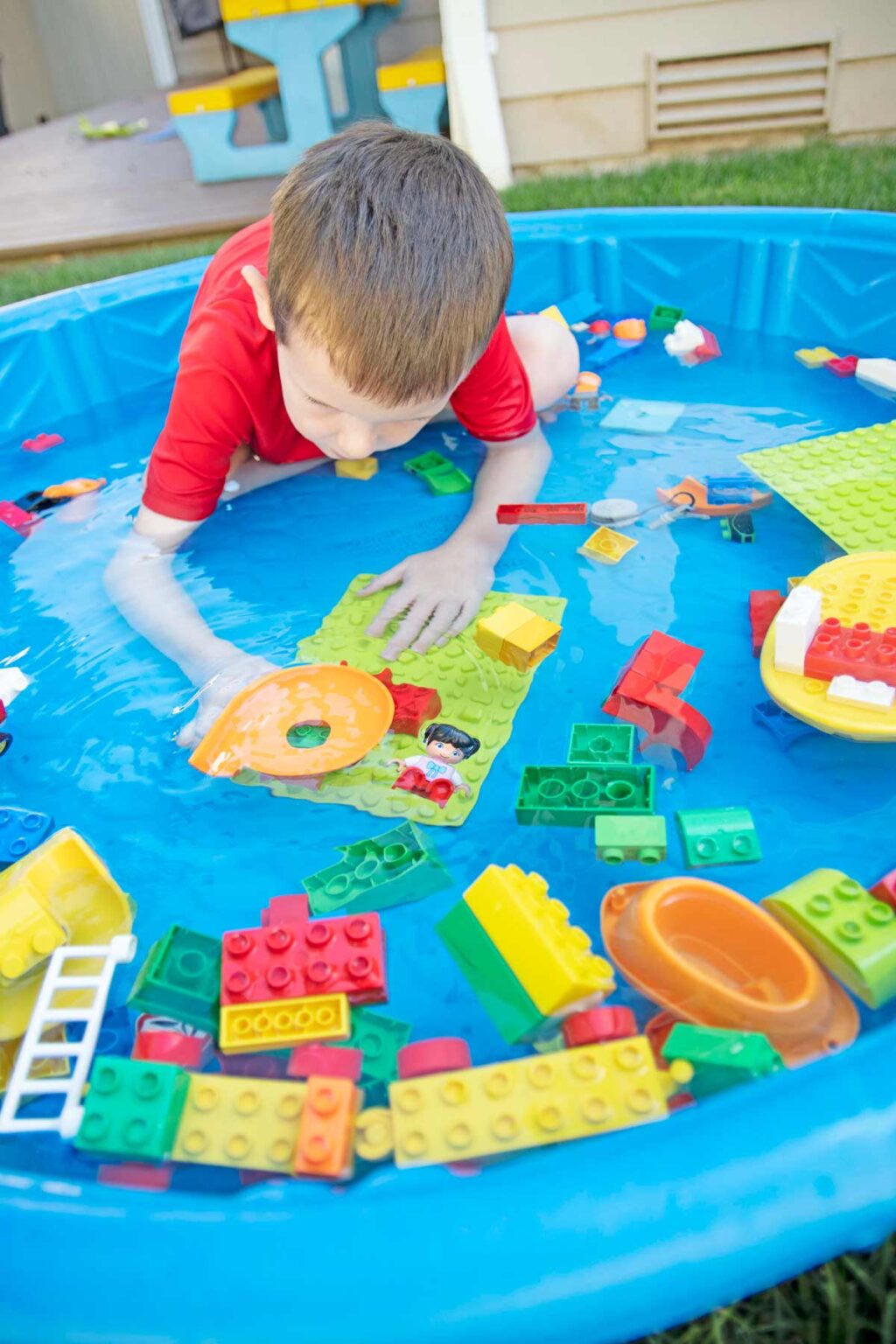 LEGO Pool Outdoor Activity - Busy Toddler