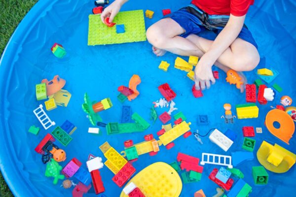 LEGO Pool Outdoor Activity - Busy Toddler