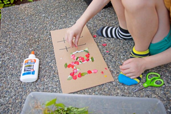 Easy Nature Name Collages - Busy Toddler