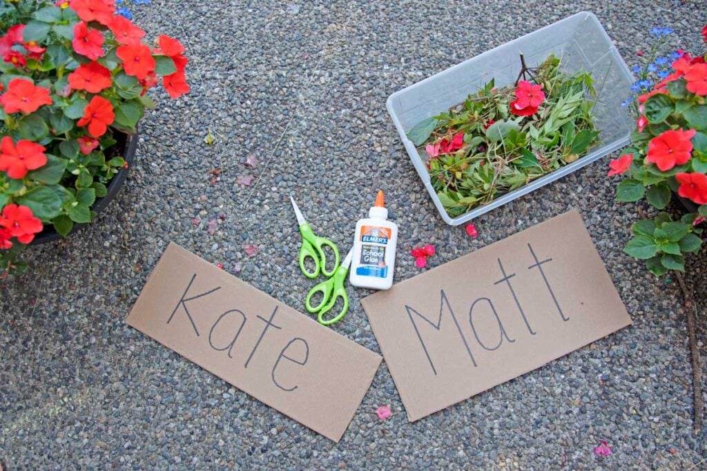 Easy Nature Name Collages - Busy Toddler