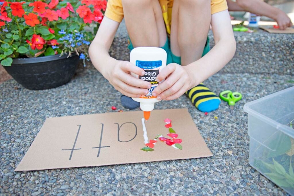 Easy Nature Name Collages - Busy Toddler