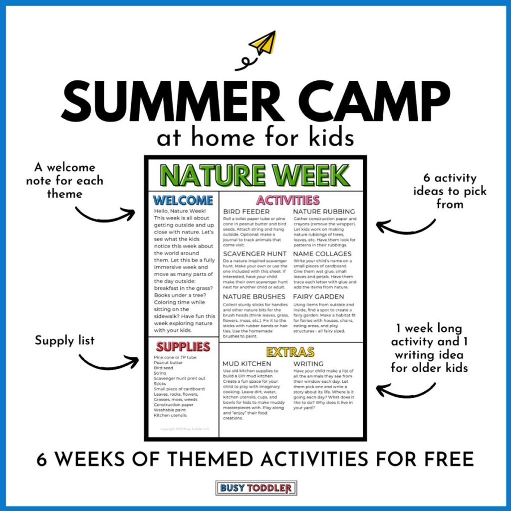 Free Summer Camp at Home - Busy Toddler
