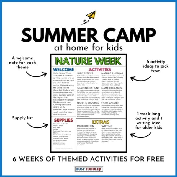 Free Summer Camp at Home - Busy Toddler