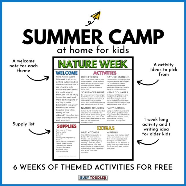 Free Summer Camp at Home - Busy Toddler