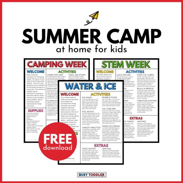 Free Summer Camp at Home - Busy Toddler