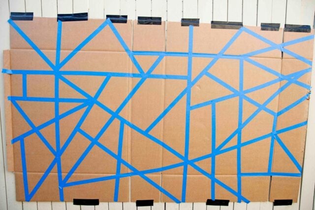 Giant Tape Resist Art Outdoor Activity - Busy Toddler